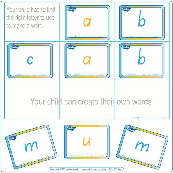 CVC Games Pack Two - SA Handwriting | Writeboards | Children’s Writing ...