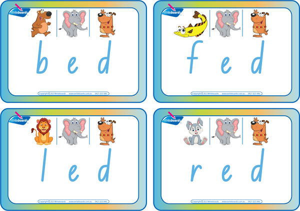 NSW Foundation Font CVC Flashcard & Games Package | Writeboards ...