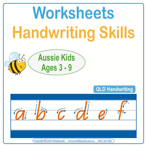 QLD Beginner Font Worksheets & Flashcards for Your Child Aged 3 to 9 ...