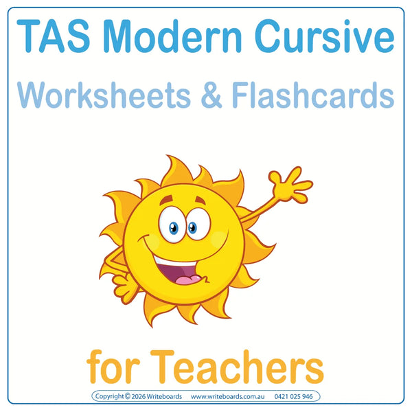 TAS Modern Cursive Font Worksheets & Flashcards | Teachers - Writeboards