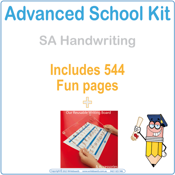 Advanced School Kit - SA Modern Cursive Font - Writeboards