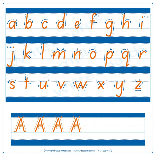 SA Modern Cursive Font | Alphabet & Number Worksheets with Directions ...