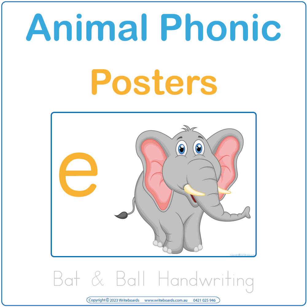 Animal Phonics Posters | Writeboards | Children’s Writing Board