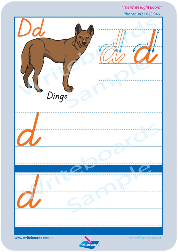 TAS Modern Cursive Font Australian Animal Worksheets for Kindergarten ...