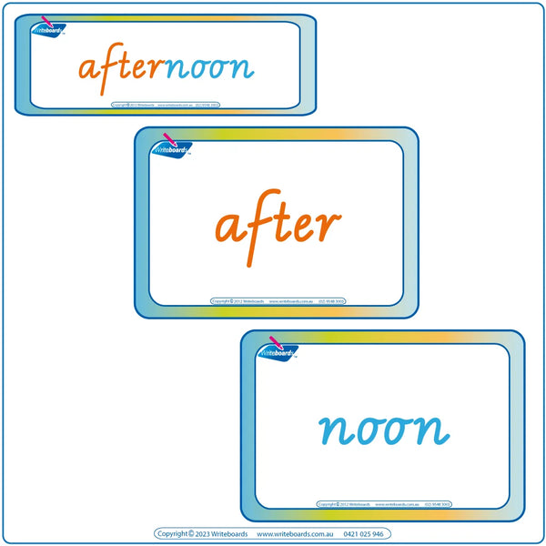 VIC Modern Cursive Font Compound Words Flashcards - Writeboards