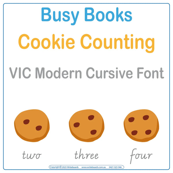 Counting Busy Book | Numbers & Counting in VIC Modern Cursive Font ...