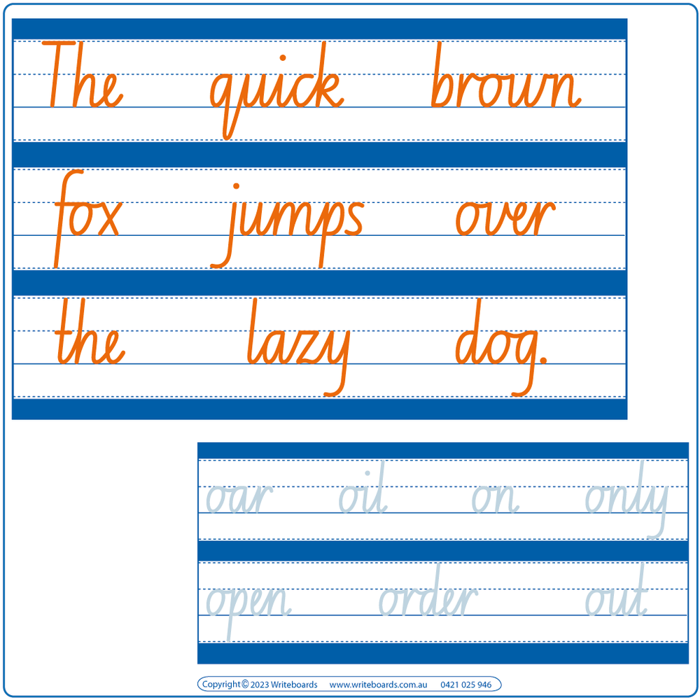 Cursive Writing Pack NSW Foundation Font | Writeboards | Children’s ...