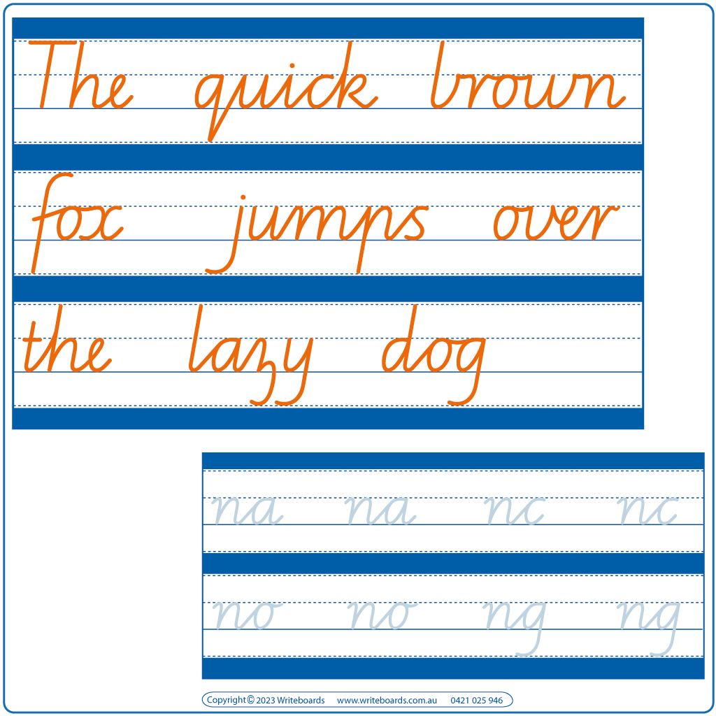 VIC Modern Cursive Font | Writeboards | Children’s Writing Board