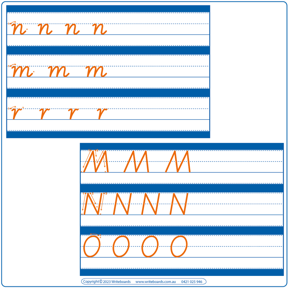 Family Letters - VIC Modern Cursive Font | Writeboards | Children’s ...