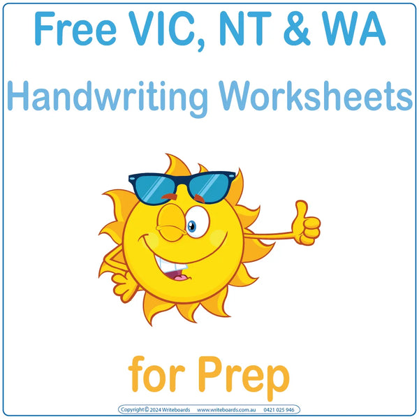 Free VIC Modern Cursive Worksheets for Prep - Writeboards