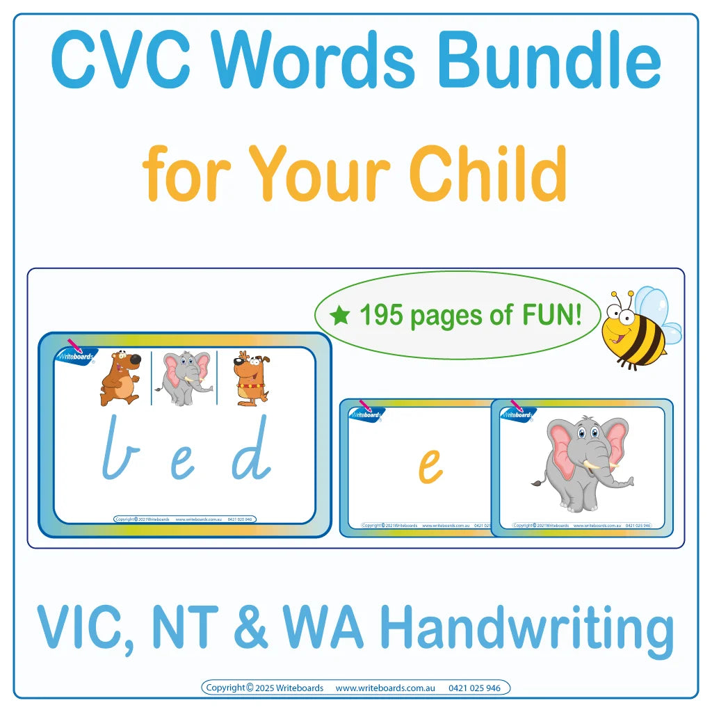 Teach Your Child to Spell and Read using VIC and WA school handwriting