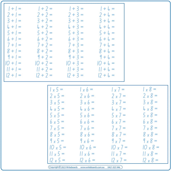 Supreme Math Pack - NSW Foundation Font - Writeboards
