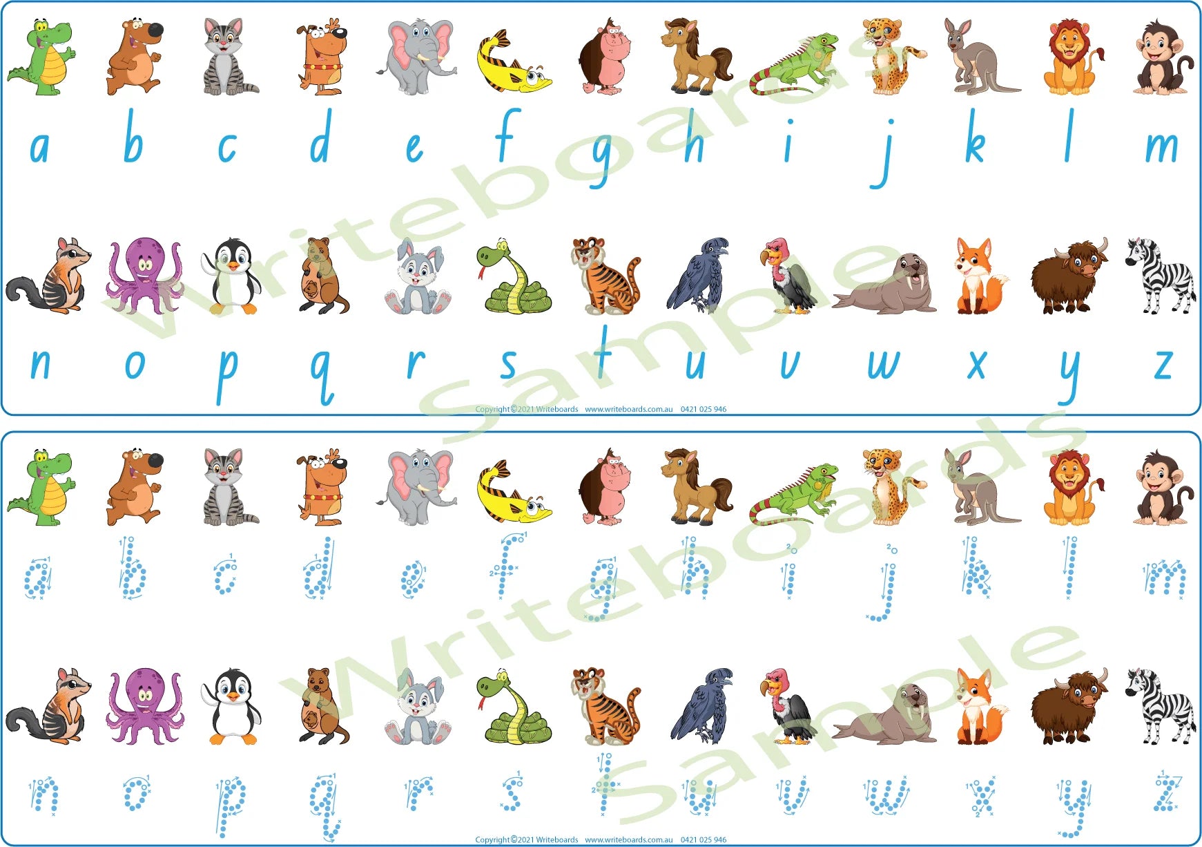 NSW Foundation Phonics desk strips for childcare showing letter sounds ...