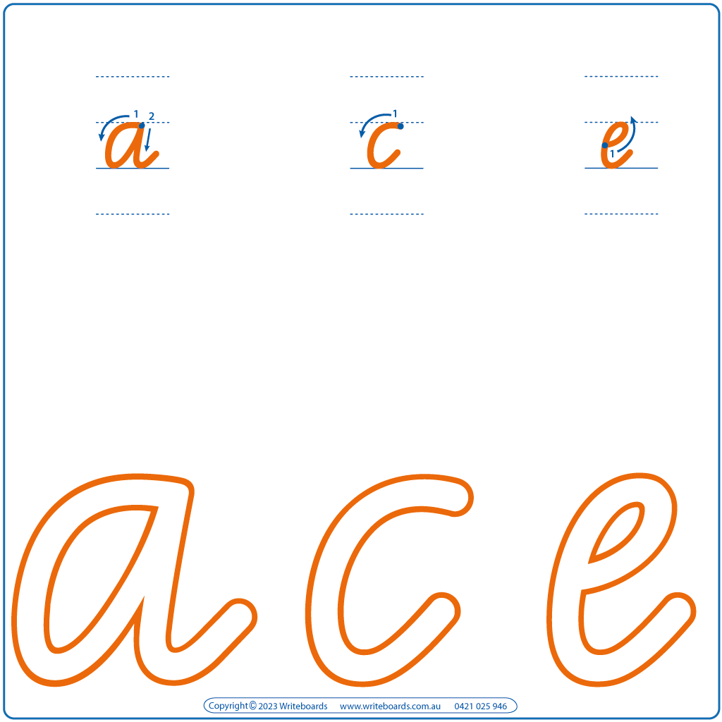 VIC Modern Cursive Font | Writeboards | Children’s Writing Board