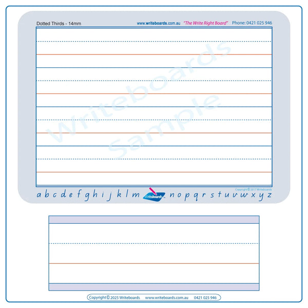 QLD Modern Cursive Font Dotted Third Line Worksheets - Writeboards