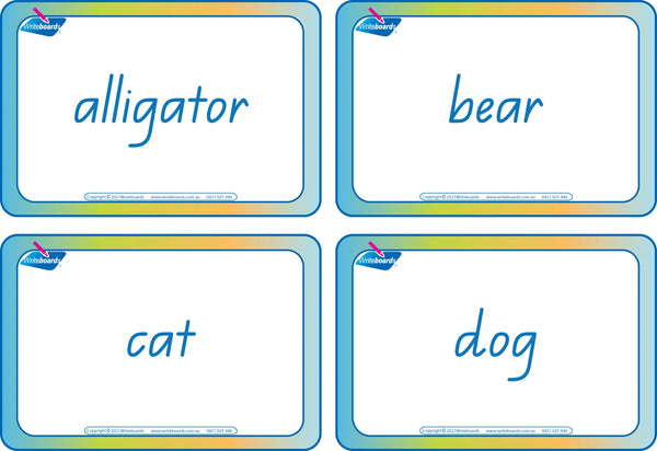 QLD Modern Cursive Phonics Flashcards Pack One – Childcare Literacy ...