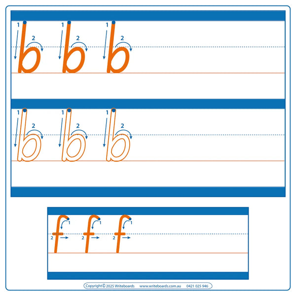 SA Modern Cursive Font School Starter Kit - Writeboards