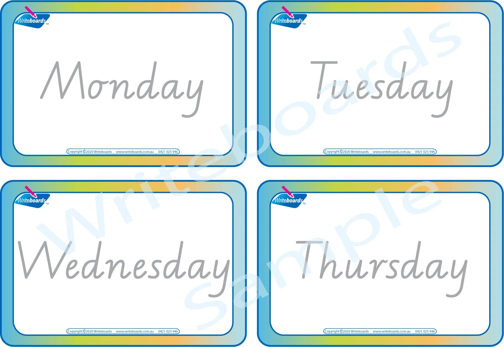 VIC Modern Cursive Day of the Week Busy Book includes Flashcards for ...