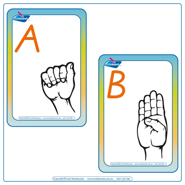 VIC Modern Cursive Font Sign Language and Sight Word Flashcards ...