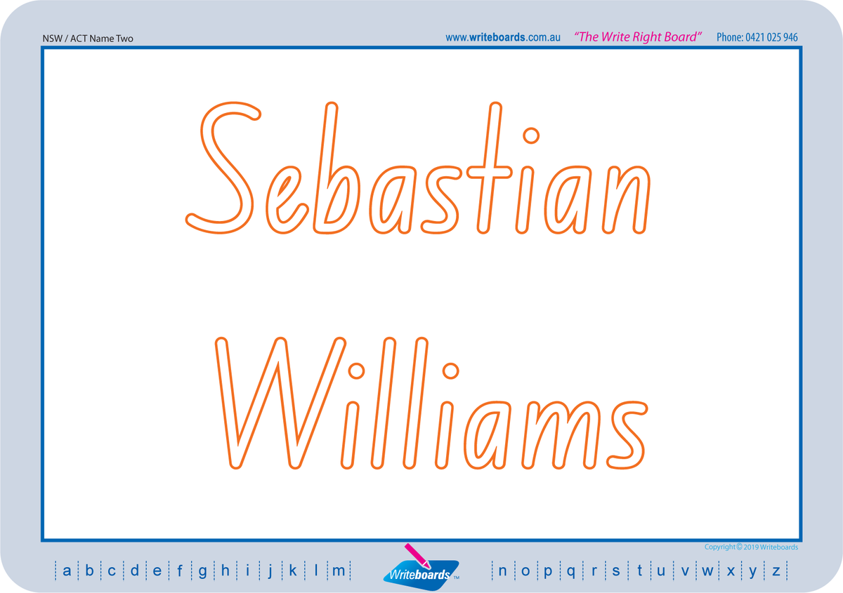 Teach Your Child How to Write Their Name using NSW Foundation Font ...