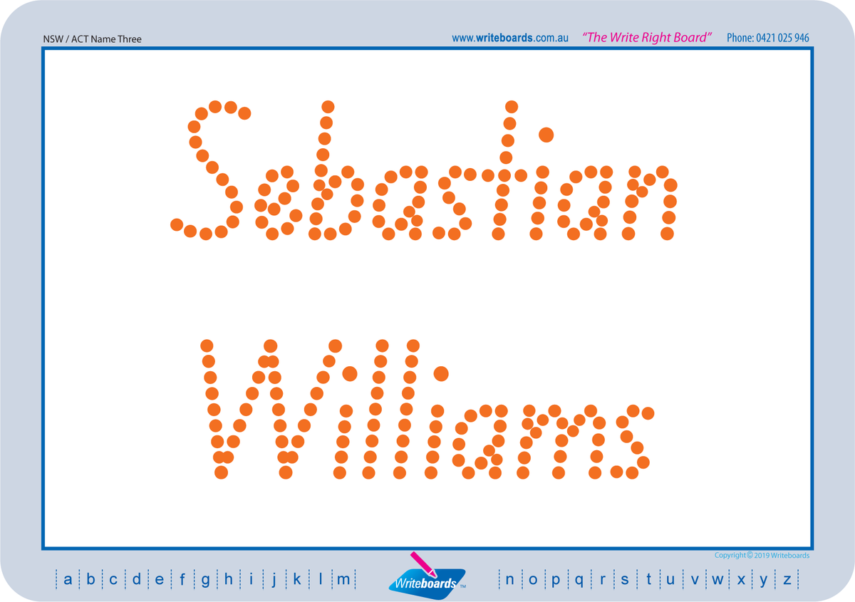 Teach Your Child How to Write Their Name using NSW Foundation Font ...