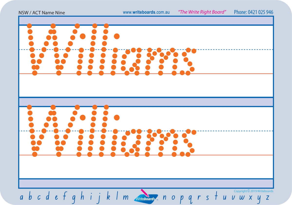 Teach Your Child How to Write Their Name using NSW Foundation Font ...