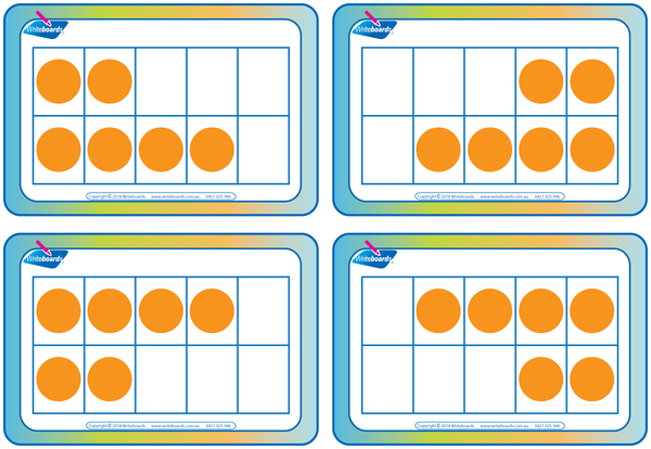 Subitising Flashcards 1 to 10 - Writeboards