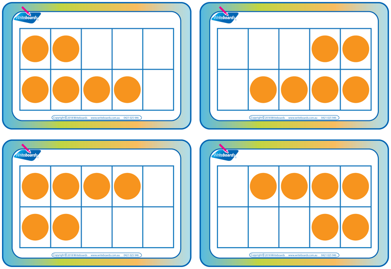 Subitising Flashcards 1 to 10 - Writeboards