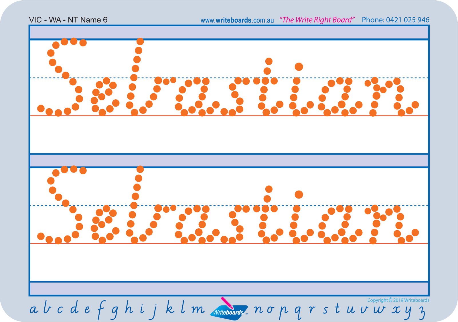 Teach Your Child How to Write Their Name using VIC Modern Cursive Font