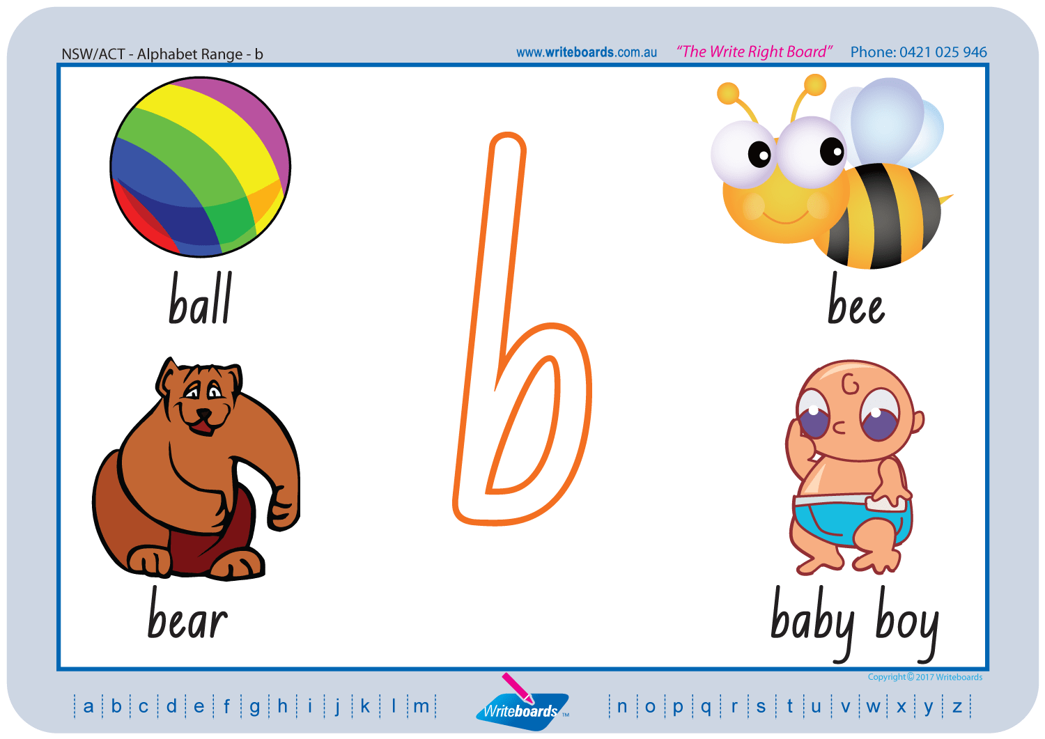 Alphabet Range - NSW Foundation Font | Writeboards | Children’s Writing ...