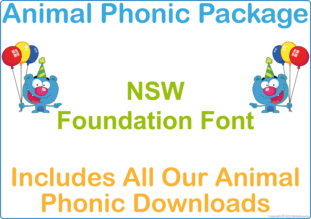 NSW Foundation Font CVC Flashcard & Games Package - Writeboards