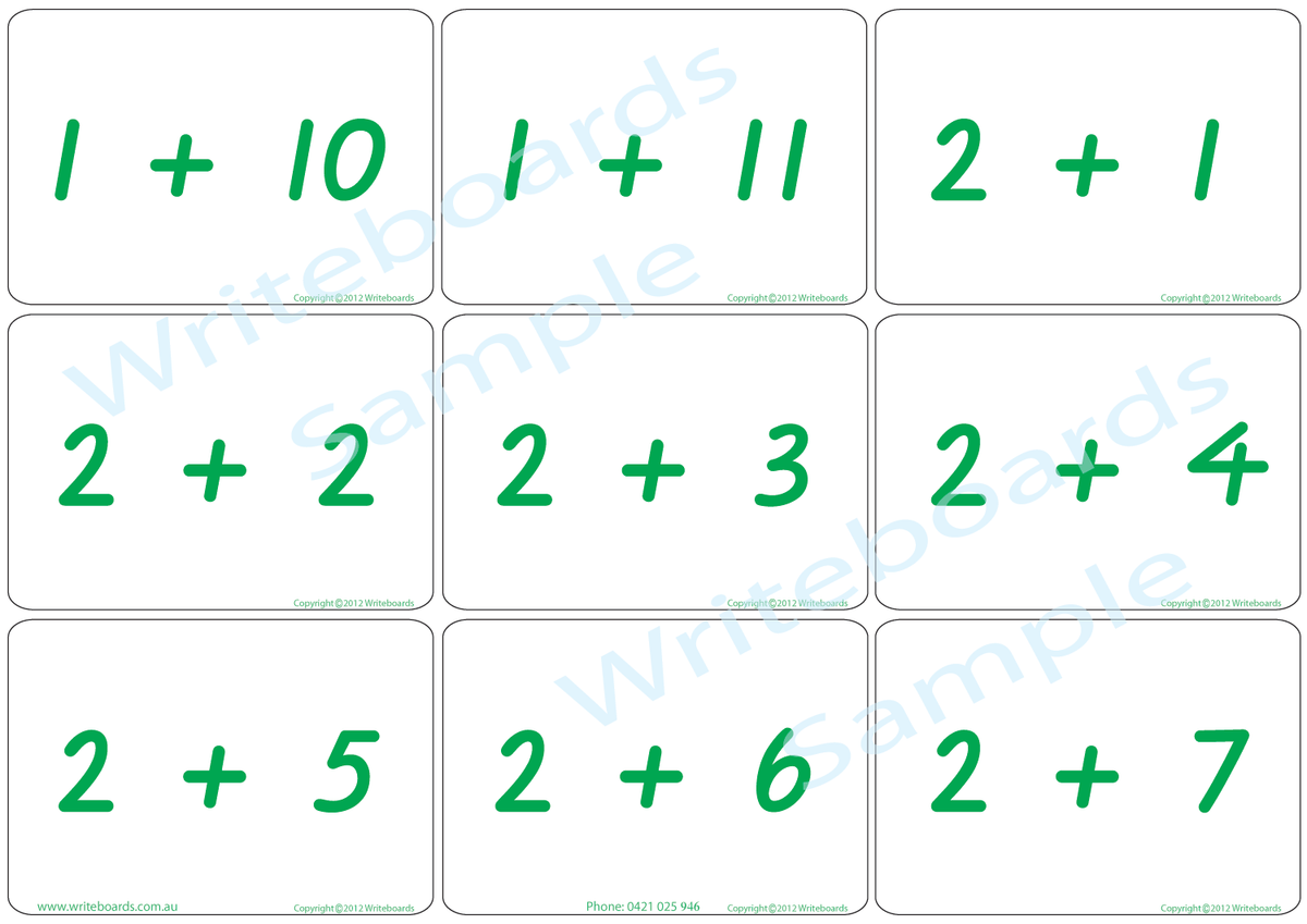 Arithmetic Bingo - VIC Modern Cursive Font - Writeboards
