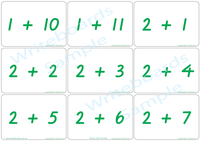 Arithmetic Bingo - VIC Modern Cursive Font - Writeboards