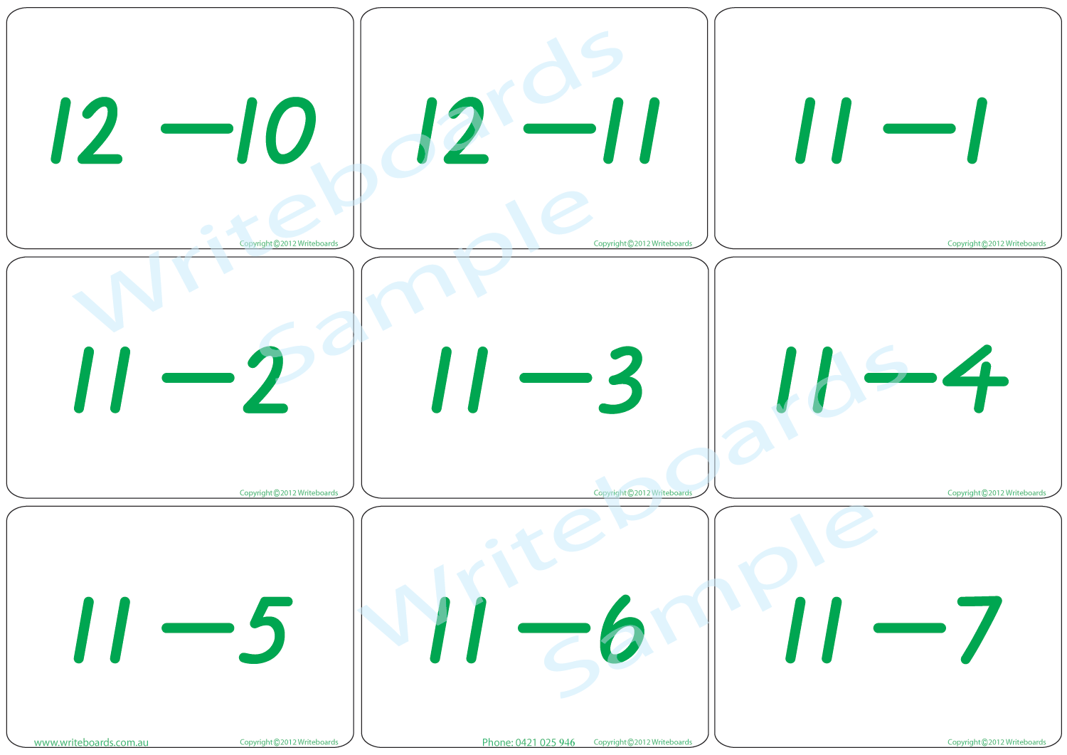 Arithmetic Bingo - VIC Modern Cursive Font - Writeboards