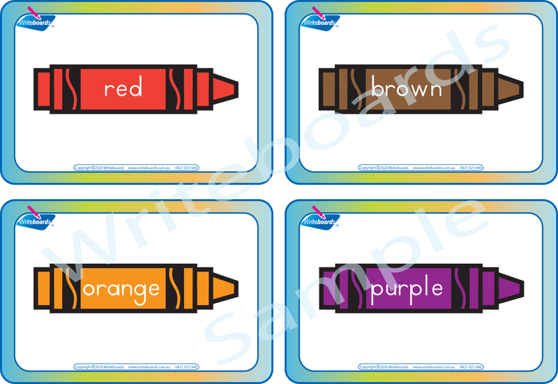 Busy Book Colours Package using Crayons | Writeboards | Children’s ...