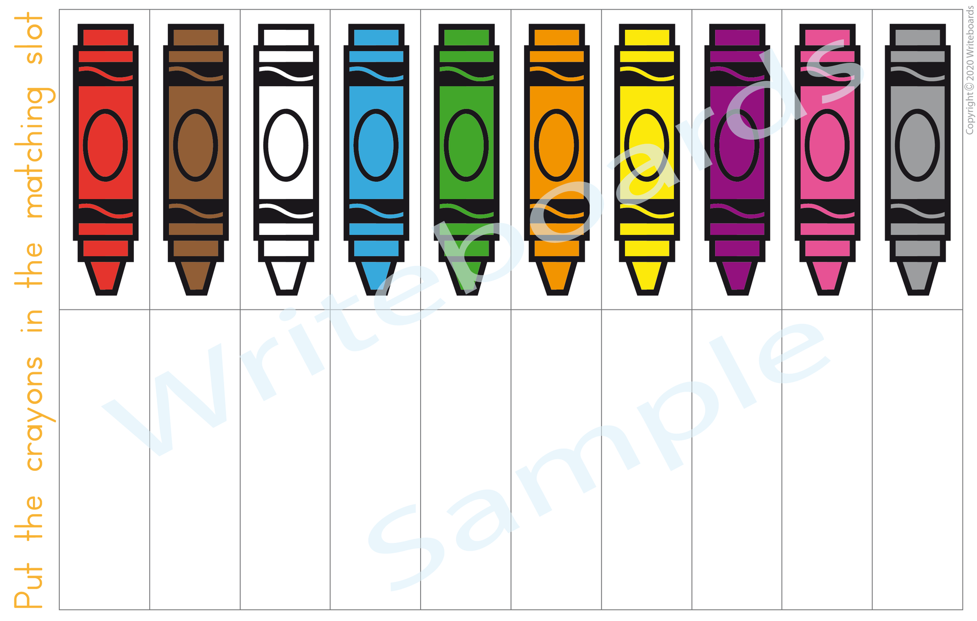 Busy Book Colours Package using Crayons | Writeboards | Children’s ...