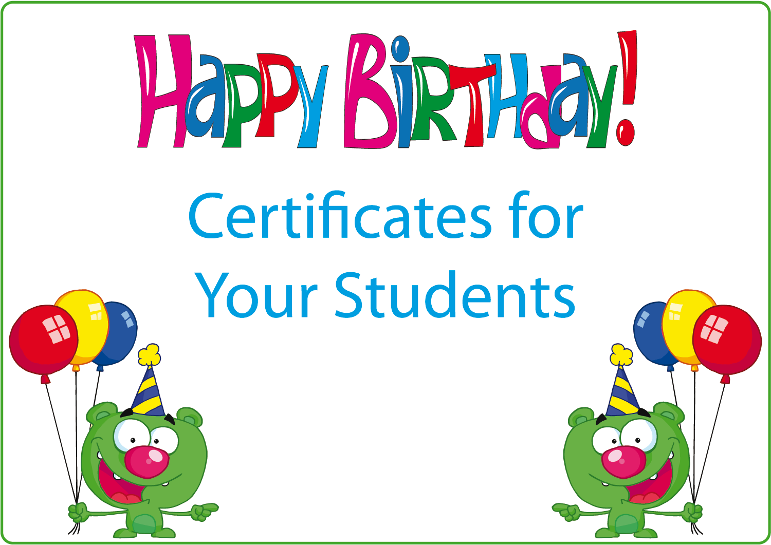 Printable Birthday Certificates For Teachers WaaHome Happy Birthday