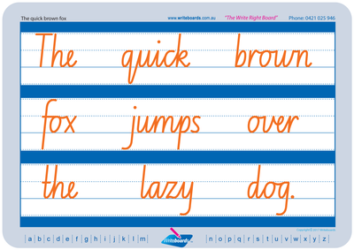 Cursive Writing Pack NSW Foundation Font - Writeboards