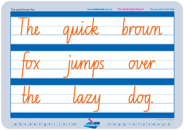 Cursive Writing Pack NSW Foundation Font - Writeboards