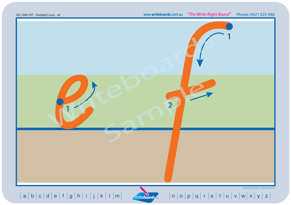 Divided Lines - VIC Modern Cursive Font | Writeboards | Children’s ...