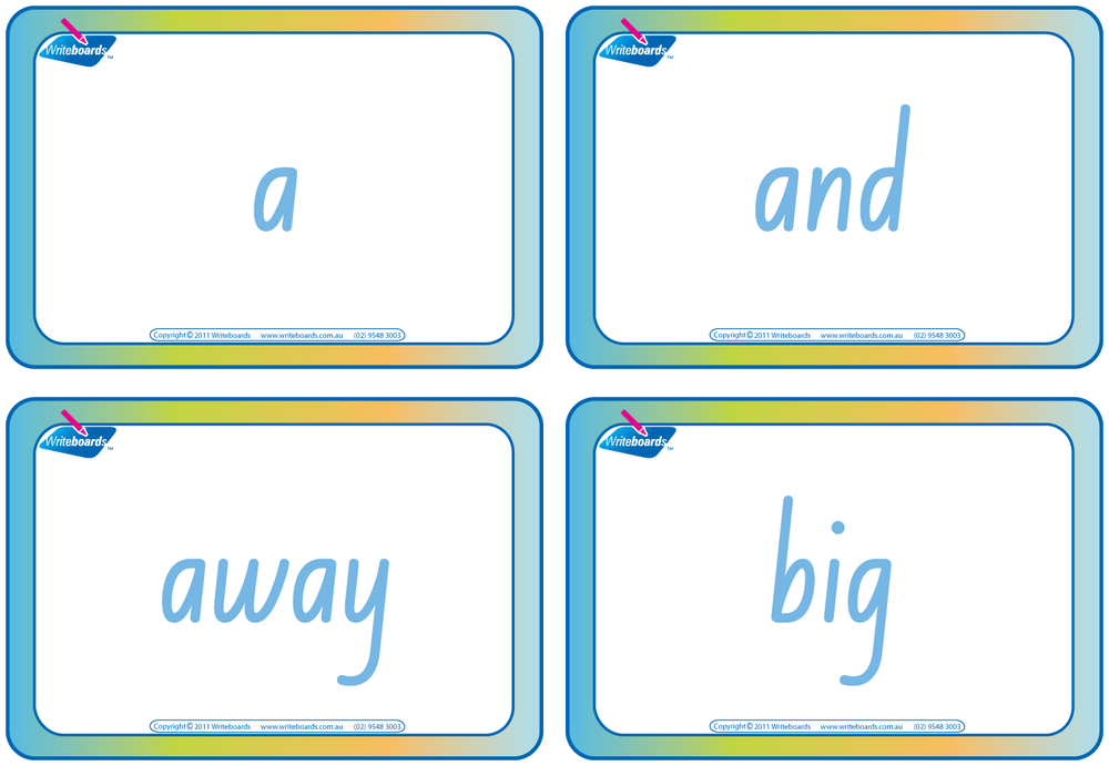 Dolch Words - NSW Foundation Font | Writeboards | Children’s Writing Board