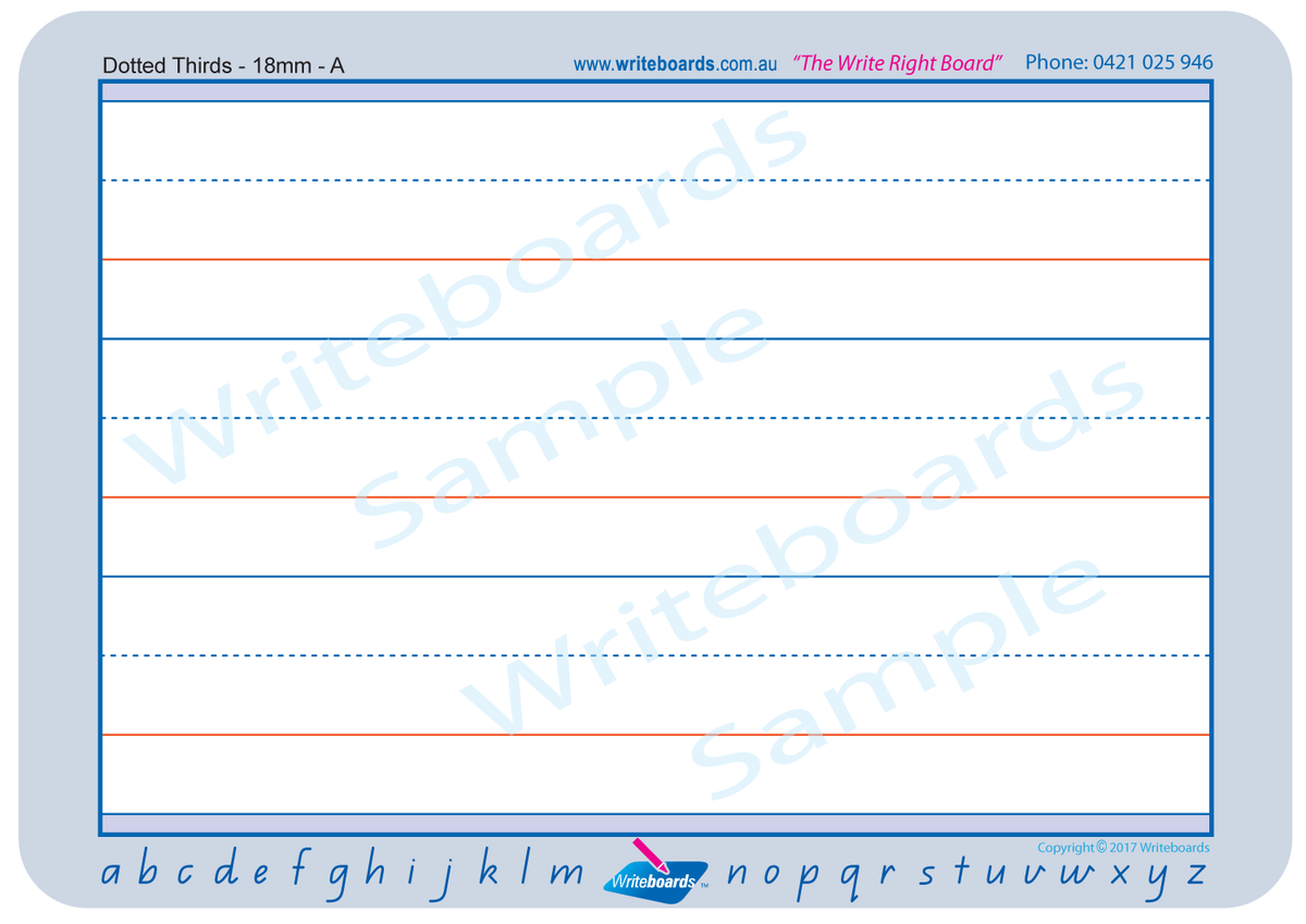 QLD Beginner Font | Dotted Third Lines Worksheets - Writeboards