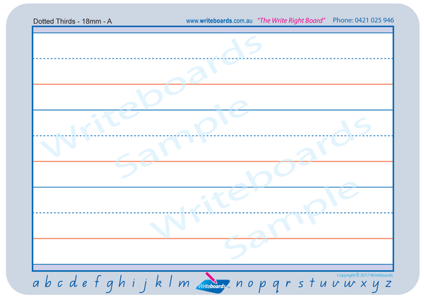 QLD Beginner Font | Dotted Third Lines Worksheets - Writeboards
