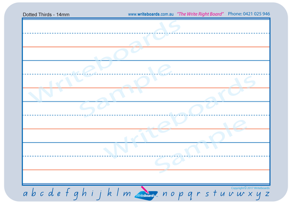 QLD Modern Cursive Font Dotted Third Line Worksheets | Writeboards ...