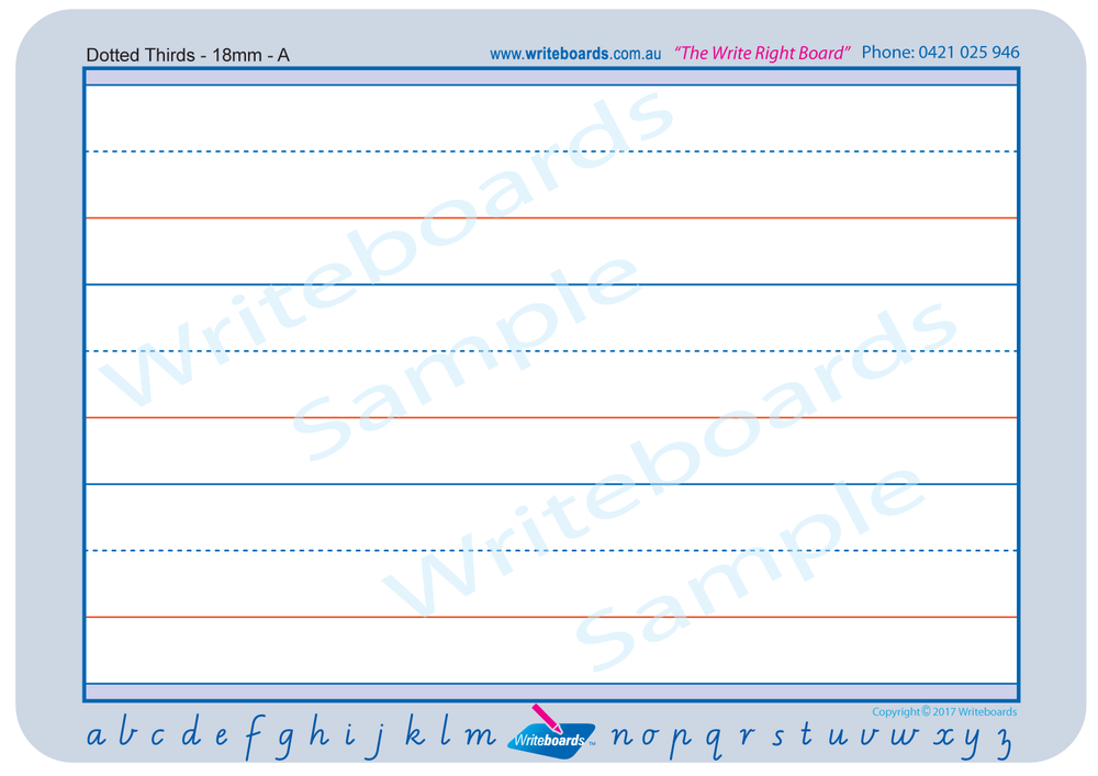 Dotted Thirds - VIC Modern Cursive Font | Writeboards | Children’s ...