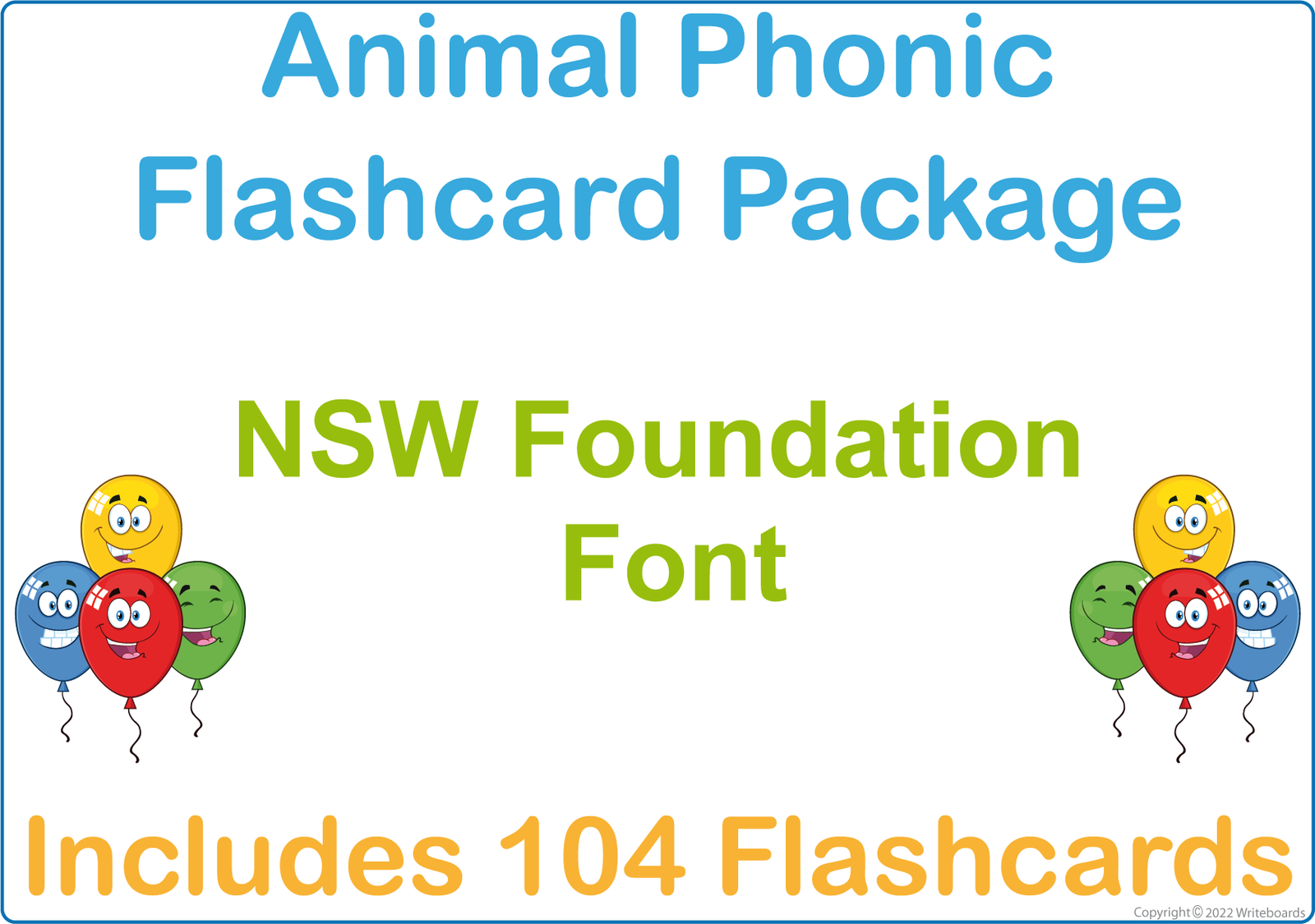 NSW Foundation Font Animal Phonics Play Dough Pack - Writeboards