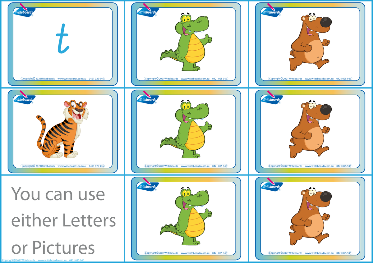 VIC Modern Cursive Font CVC Flashcard & Games Package | Writeboards ...