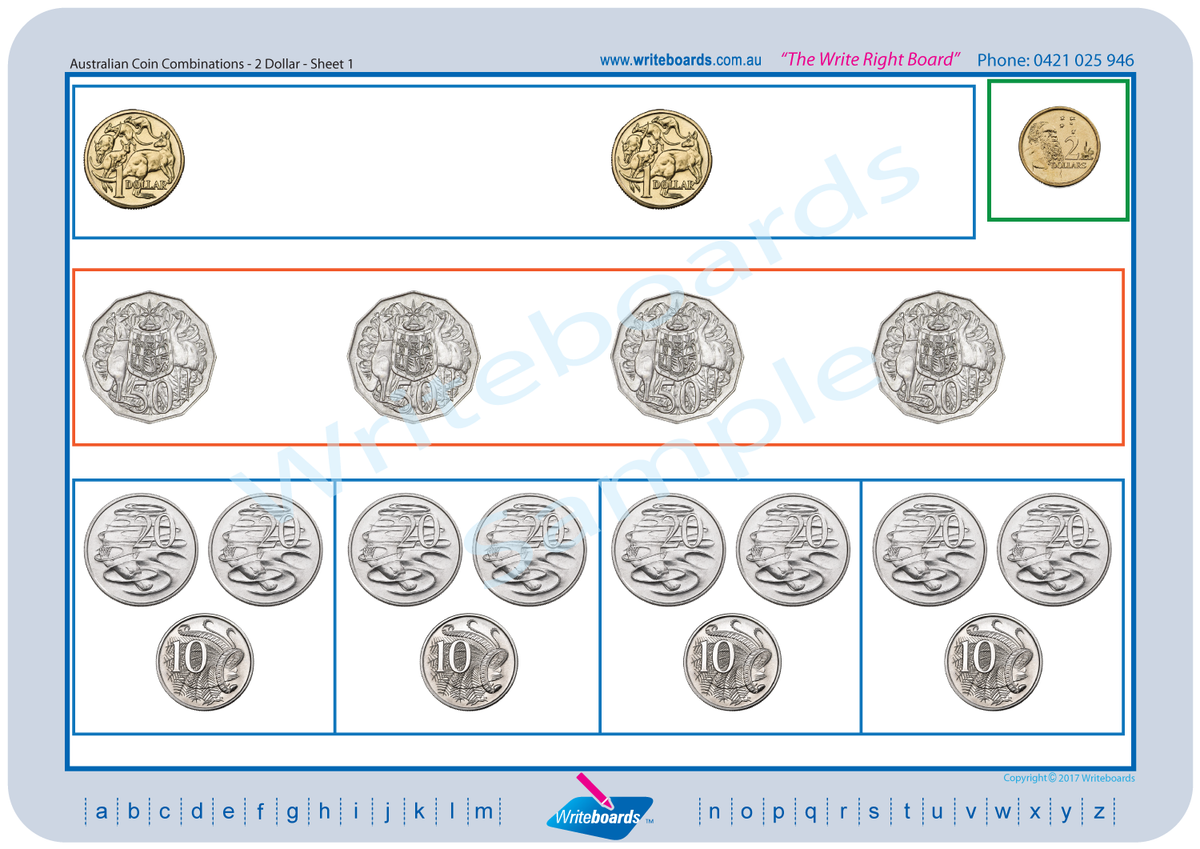 Australian Money Pack One - Writeboards