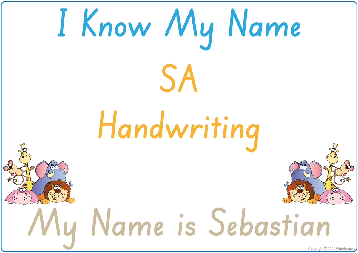 Your Child's Name Busy Book - SA Handwriting - Writeboards