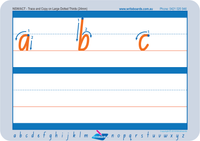 Large Dotted Third Letters - NSW Foundation Font - Writeboards